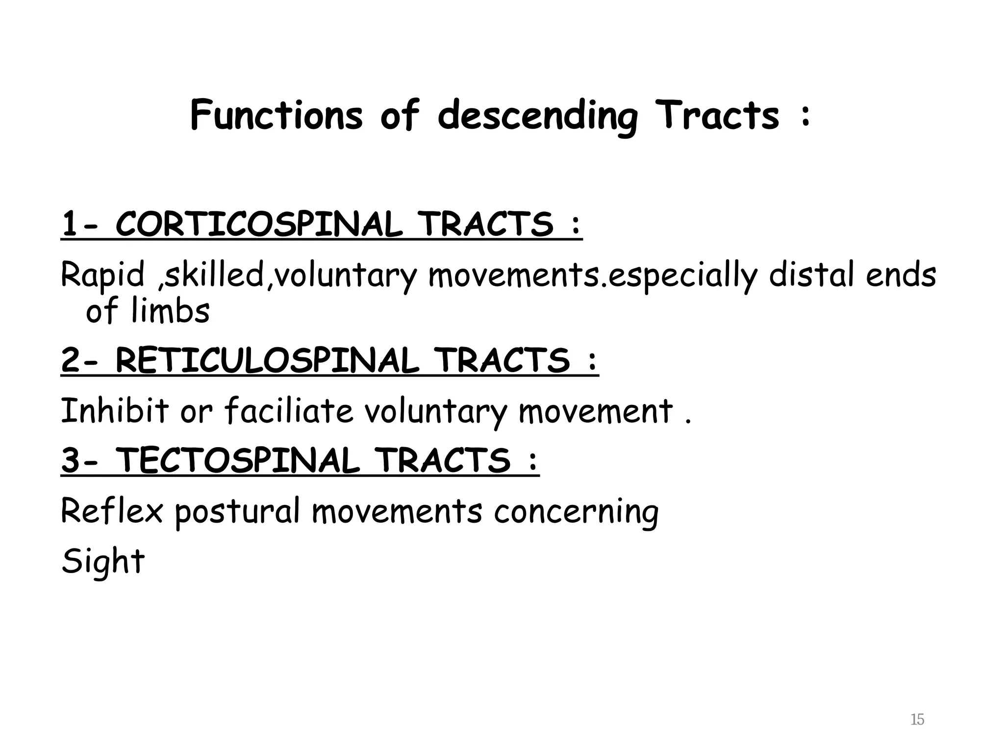 Pyramidal & extrapyramida tracts for physio students | PPTX