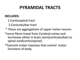 Pyramidal tracts | PPTX