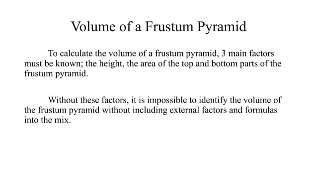 Pyramid and Frustum | PPTX