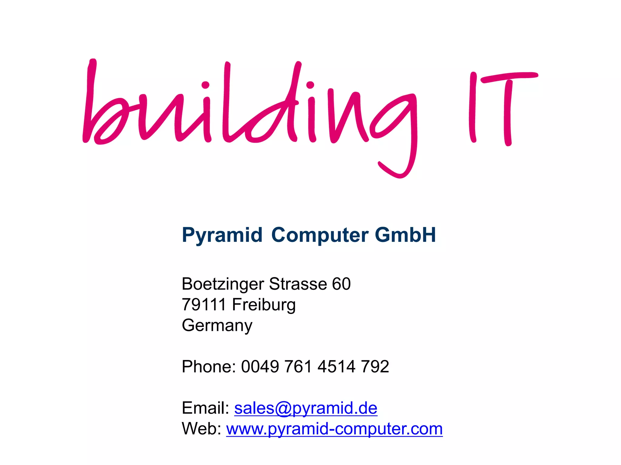 Pyramid Computer GmbH | PPT