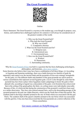Pyramid Essay | PDF