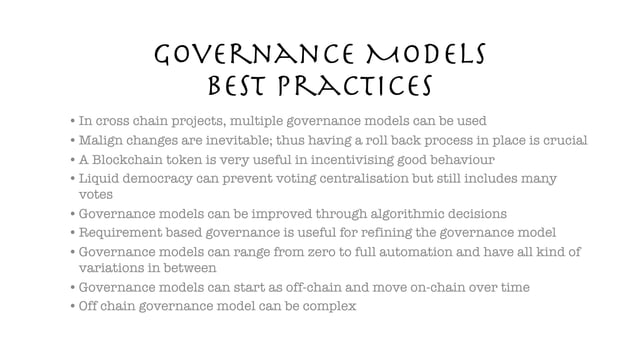 Introduction to Blockchain Governance Models | PDF | Databases ...