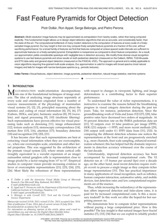 Fast Feature Pyramids for Object Detection | PDF