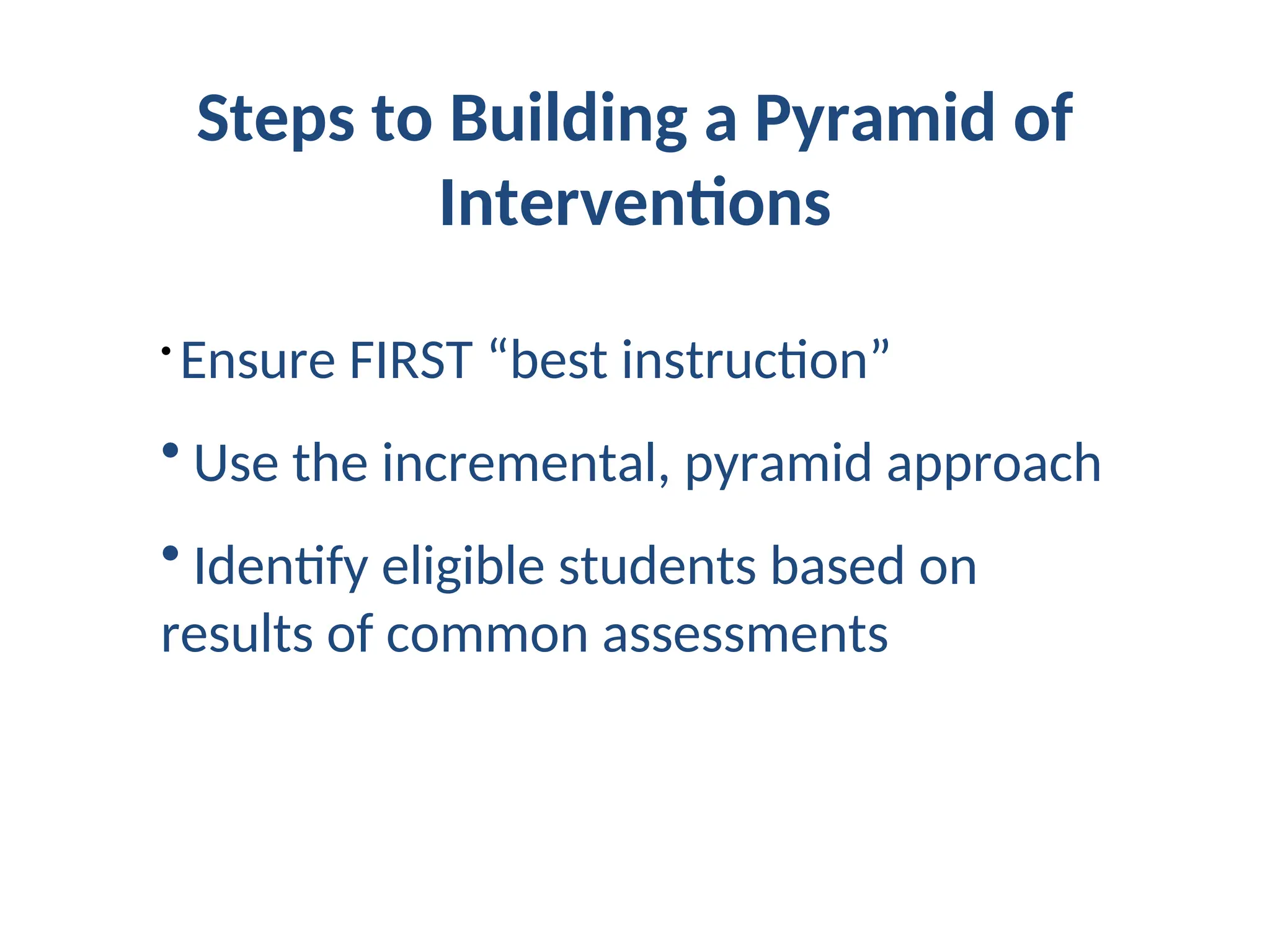 Pyramid of Interventions for plc implementation | PPT