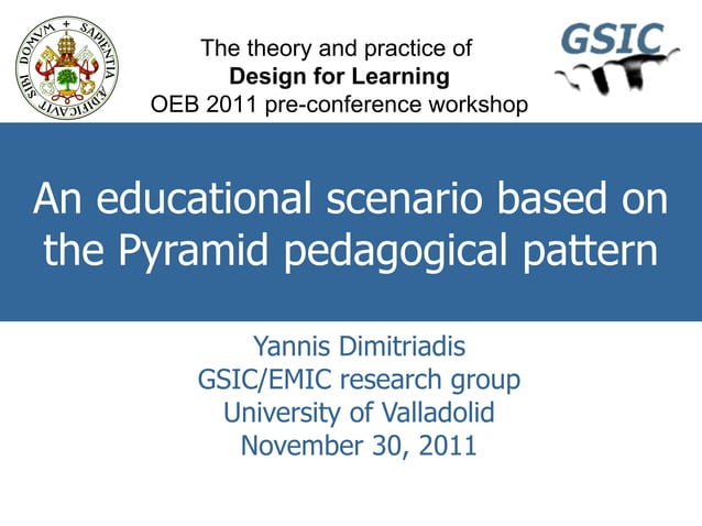 The pyramid pedagogical pattern and a sample associated educational ...