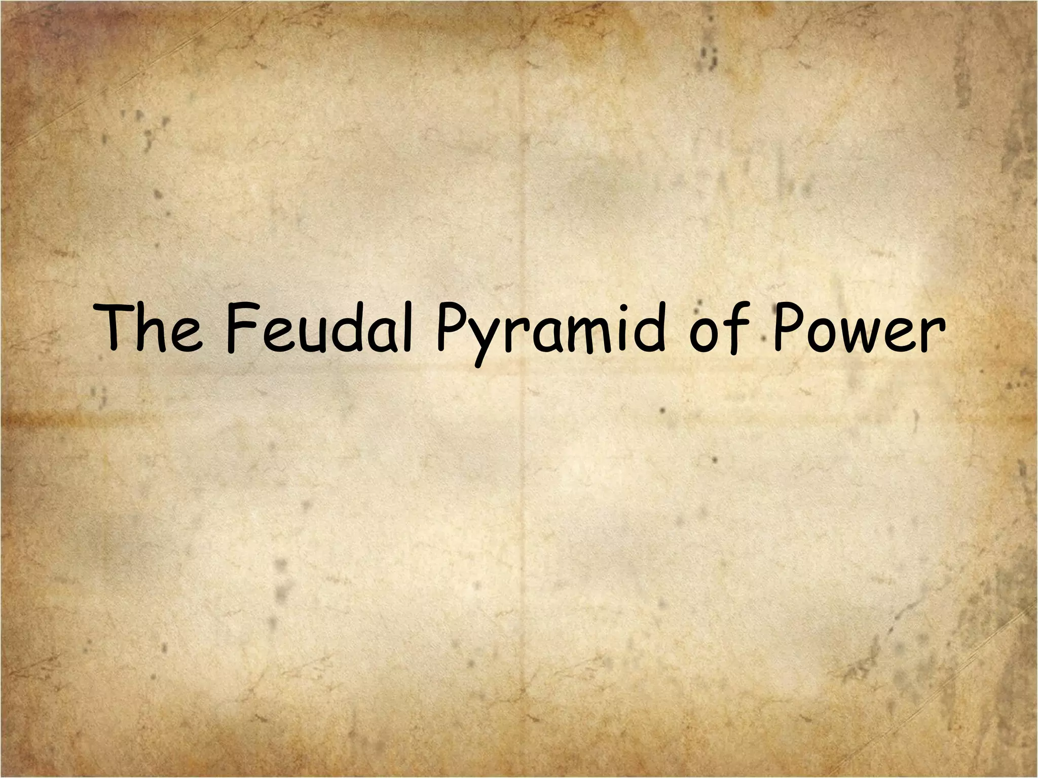 The feudal Pyramid of power presentation posters. | PPT