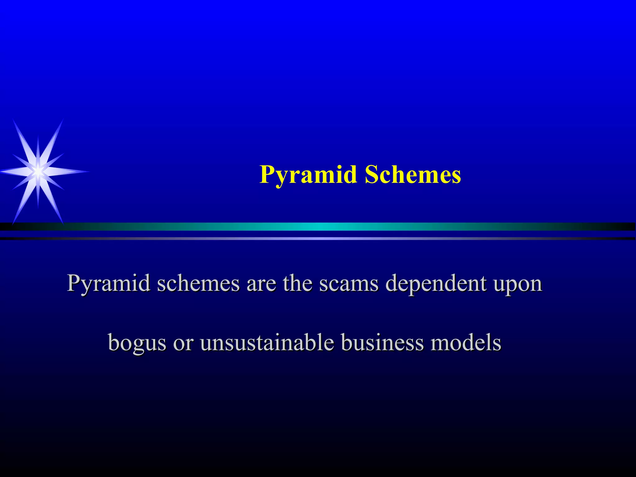 Pyramid schemes | PPT