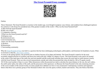 Pyramids Essay | PPT