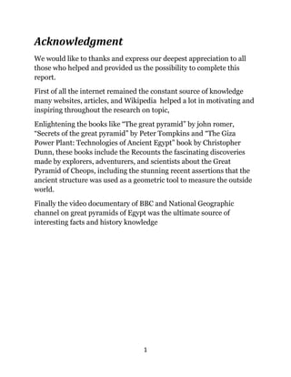 Pyramids of egypt presentation report | PDF