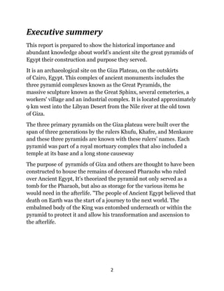 Pyramids of egypt presentation report | PDF