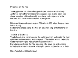 Pyramids on the nile | PPT
