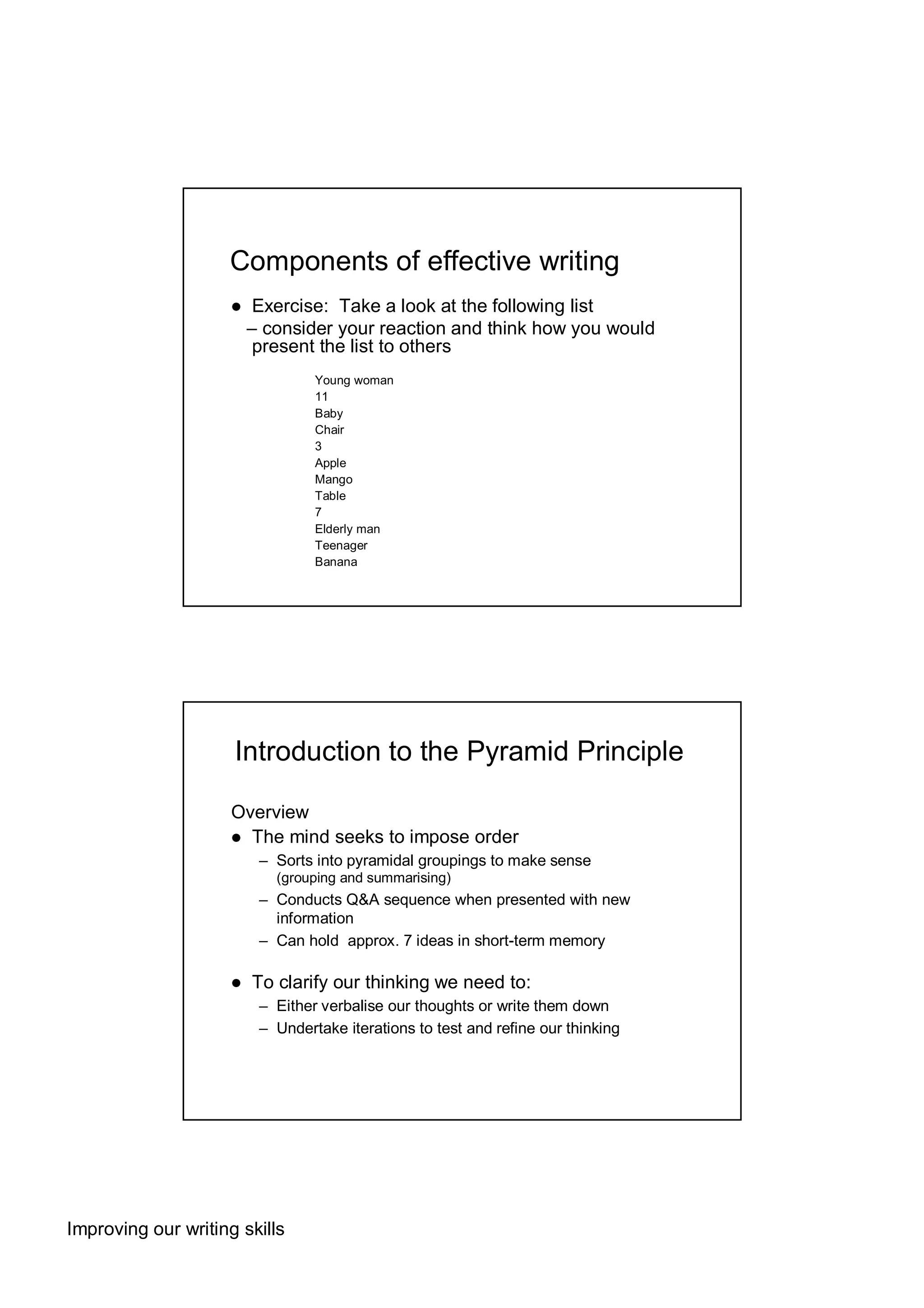 Pyramid writing | PDF