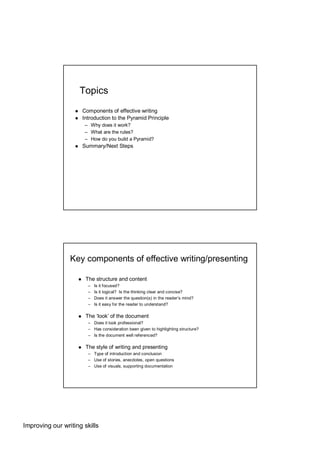Pyramid writing | PDF