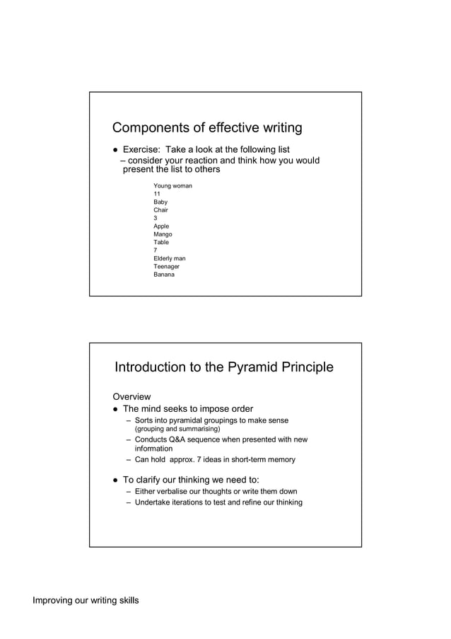 Pyramid writing | PDF