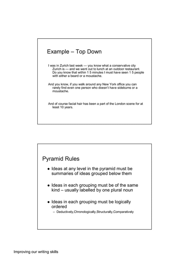 Pyramid writing | PDF