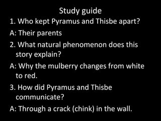 Pyramus and thisbe | PPT