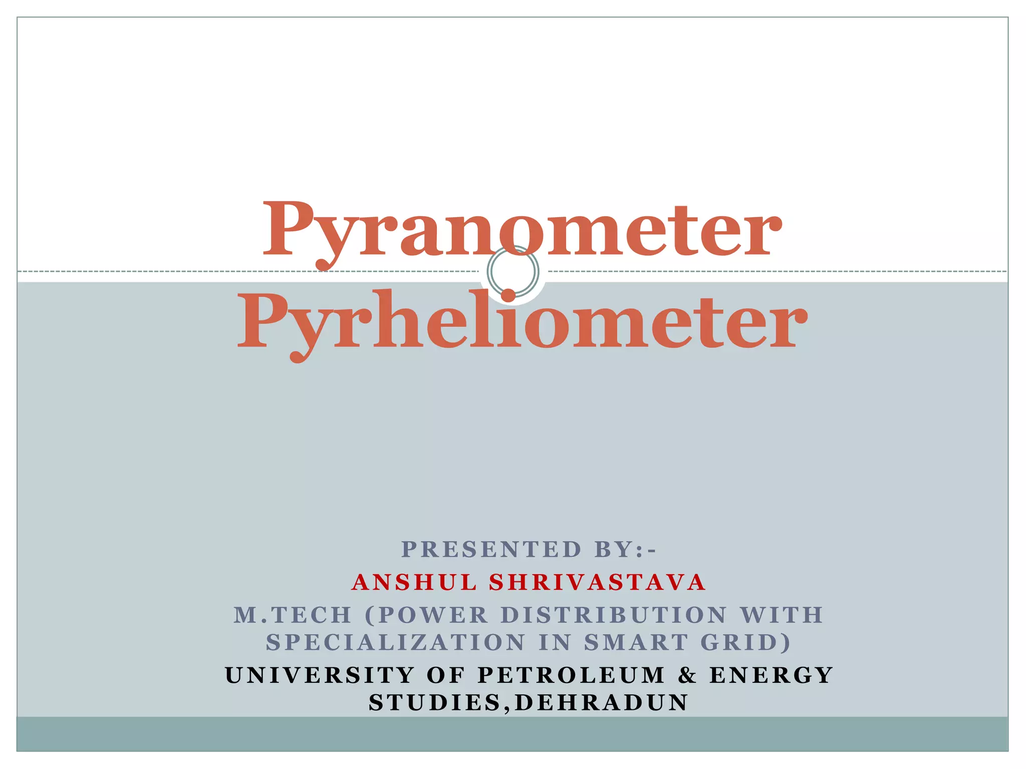 Pyranometer | PPTX