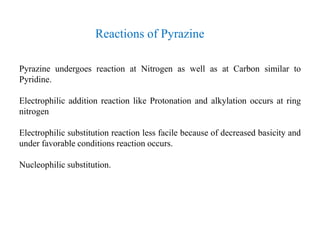 Synthesis and reactions of Pyrazine | PPTX