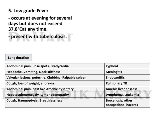 Pyrexia, ophthalmic symptoms and Worm Infestations | PPTX