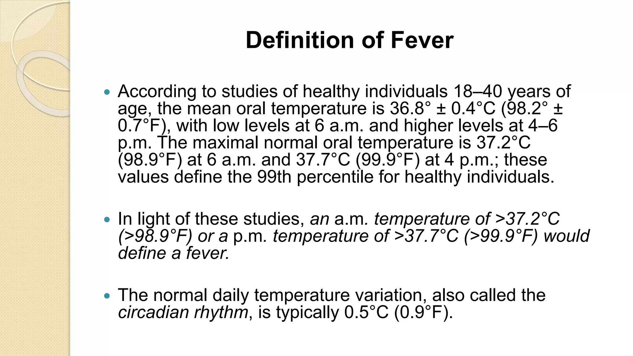 Management of Fever | PPTX
