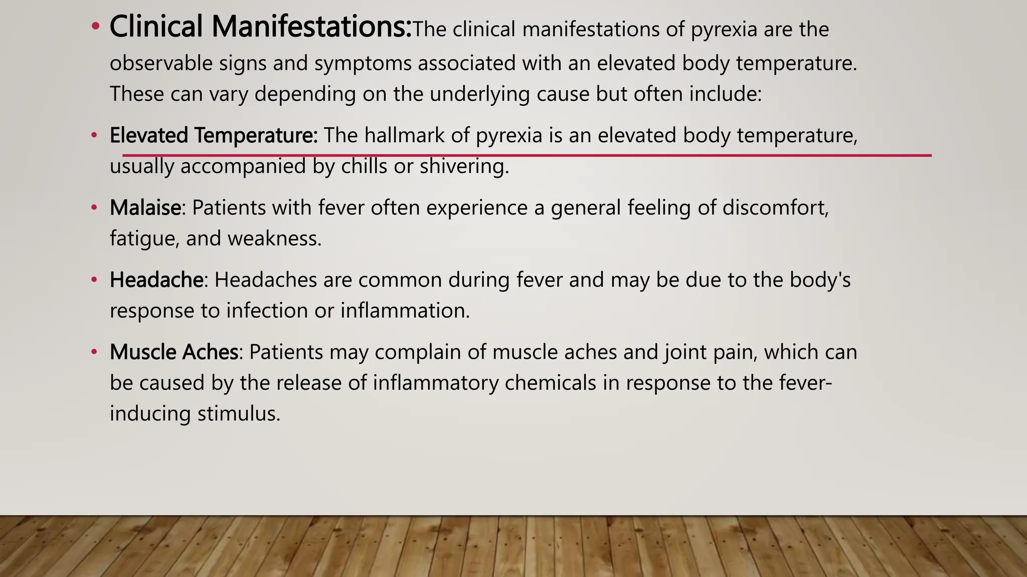 pyrexia final ppt.pptx for physiotherapy students | PPTX