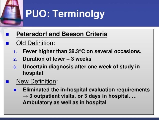 Pyrexia of unknown origin