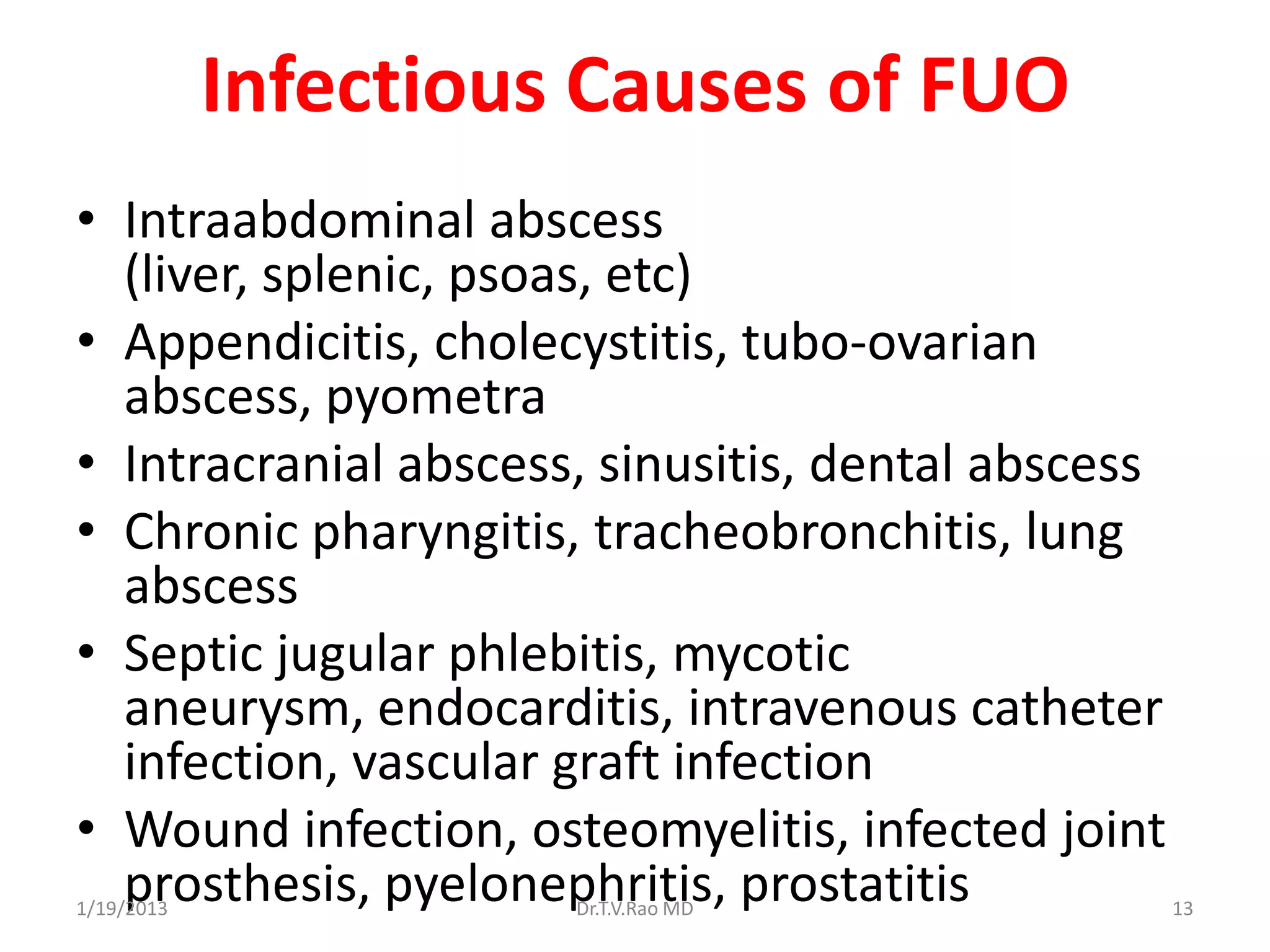 Pyrexia of unknown origin | PPTX