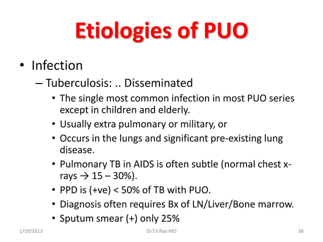 Pyrexia of unknown origin | PPTX