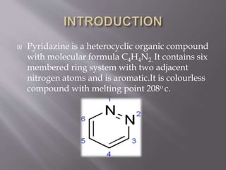 Pyridazine and its derivatives | PPTX