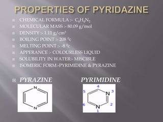 Pyridazine and its derivatives | PPTX