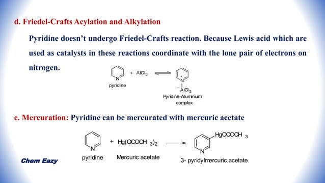 Pyridine - Syntheis, Reactions and Medicinal uses | PPTX