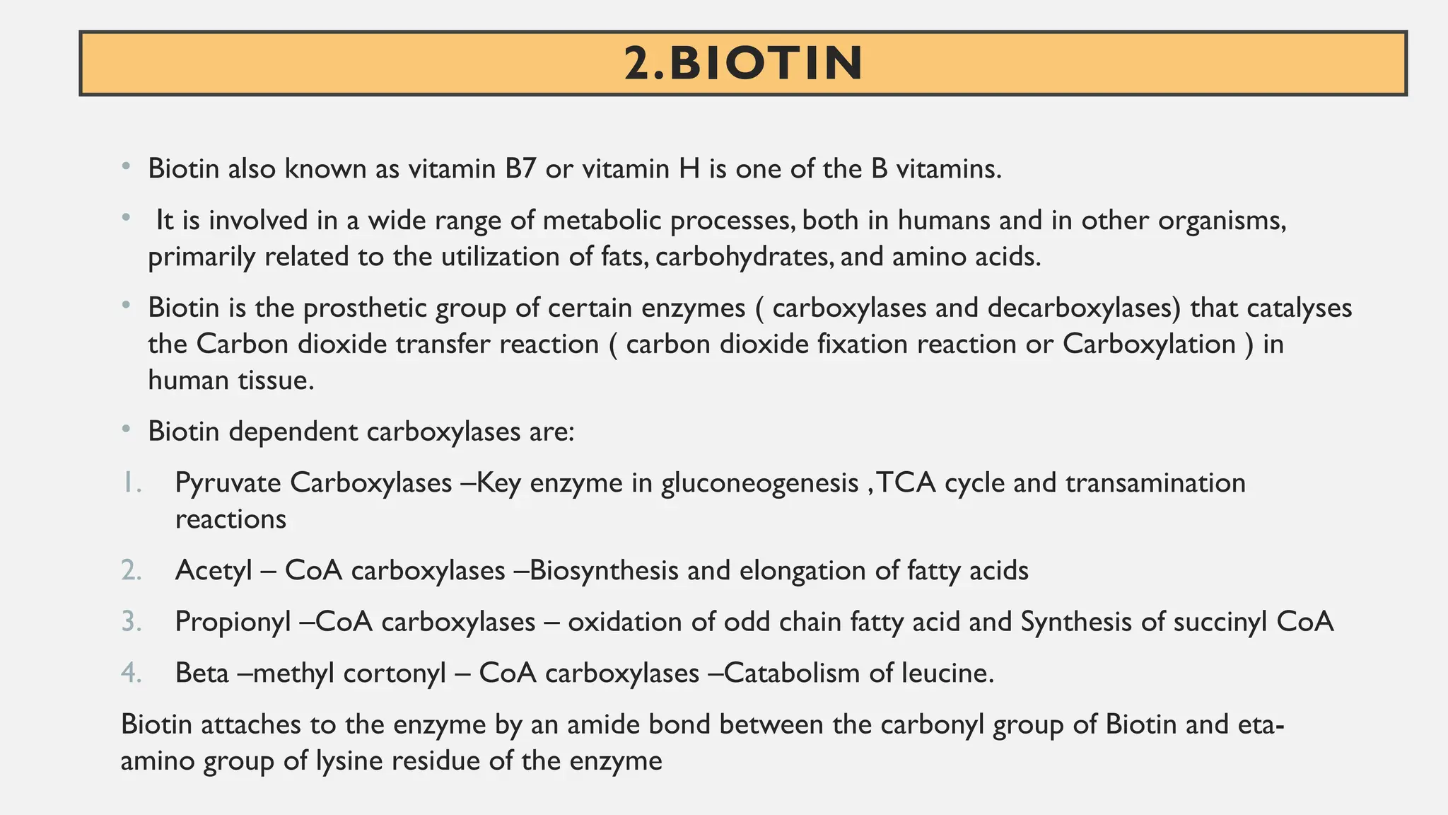 Pyridoxal phosphate and biotin as coenzymes and its functionspptx | PPTX
