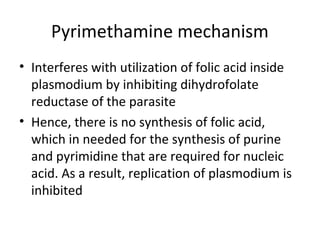 Antimalarial drugs: Pyrimidine class (2015) | PPT