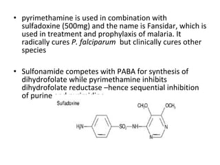 Antimalarial drugs: Pyrimidine class (2015) | PPT