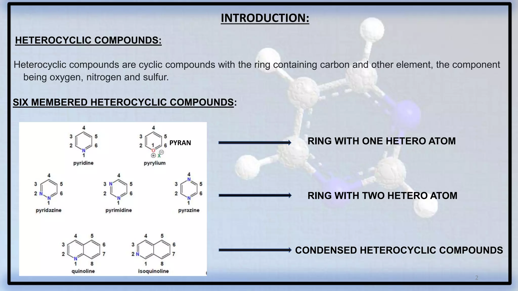 CHEMISTRY AND SYNTHESIS OF PYRIMIDINE - HETEROCYCLIC CHEMISTRY | PPTX | Chemistry | Science