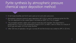 Pyrite and its synthesis | PPTX