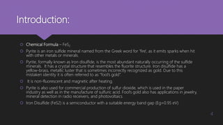 Pyrite and its synthesis | PPTX
