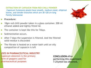 extraction of important phytodrug | PPTX | Chemistry | Science