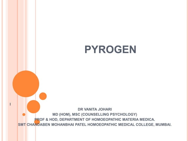 Pyrogen | PPTX | Infectious Diseases | Diseases and Conditions