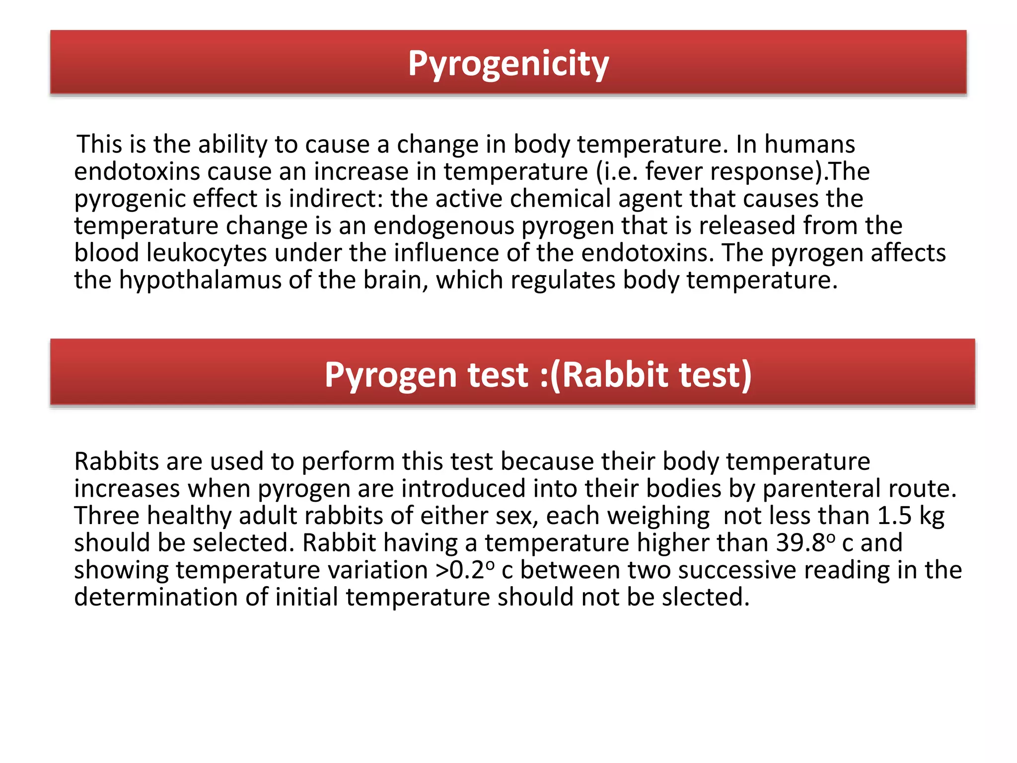 Pyrogen and pyrogenicity | PPTX