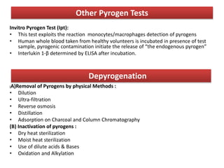 Pyrogen and pyrogenicity | PPTX