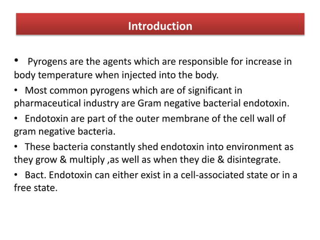 Pyrogen and pyrogenicity | PPTX