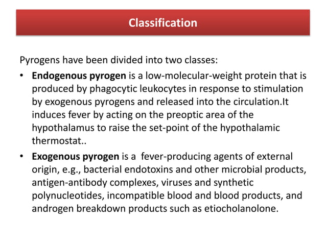 Pyrogen and pyrogenicity | PPTX