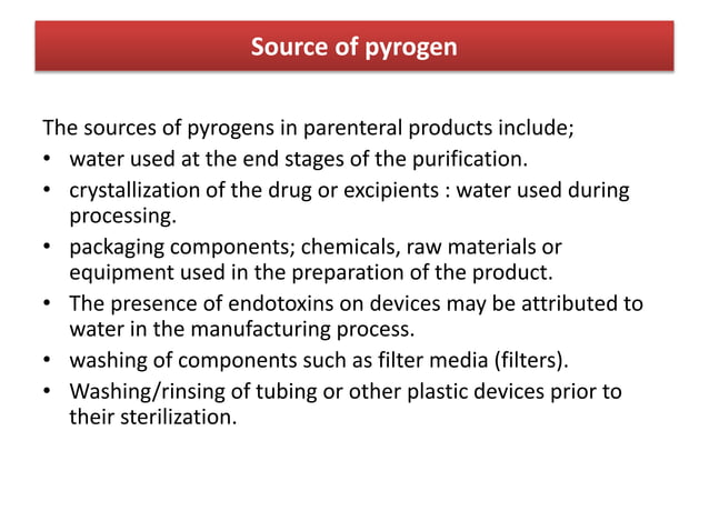 Pyrogen and pyrogenicity | PPTX