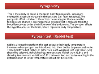 Pyrogen and pyrogenicity | PPT