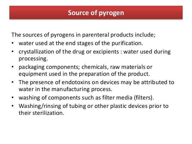 Pyrogen and pyrogenicity