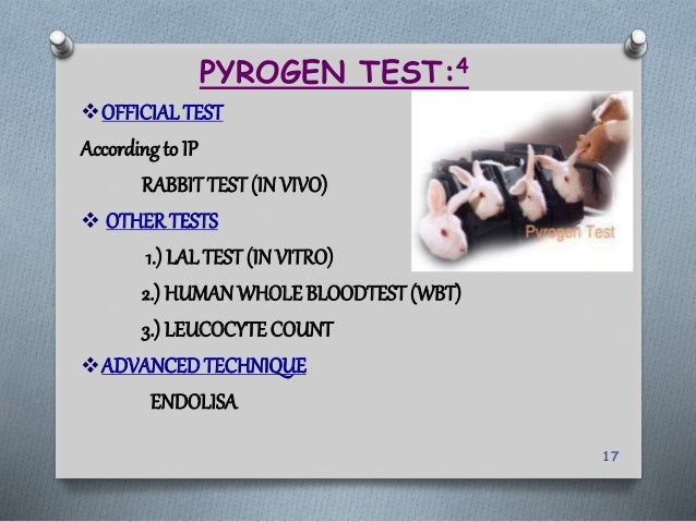 Pyrogen and its various test