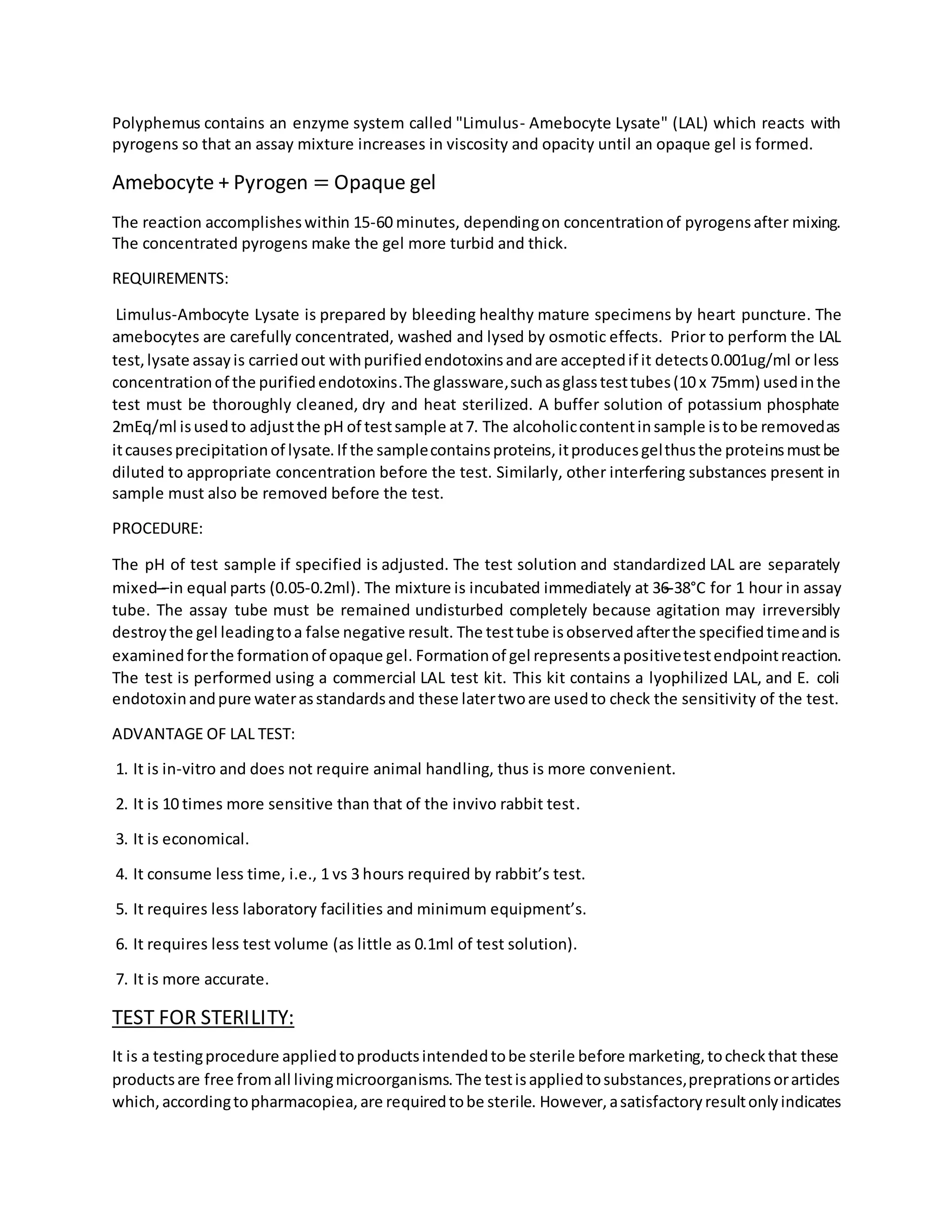 Pyrogens test | DOCX