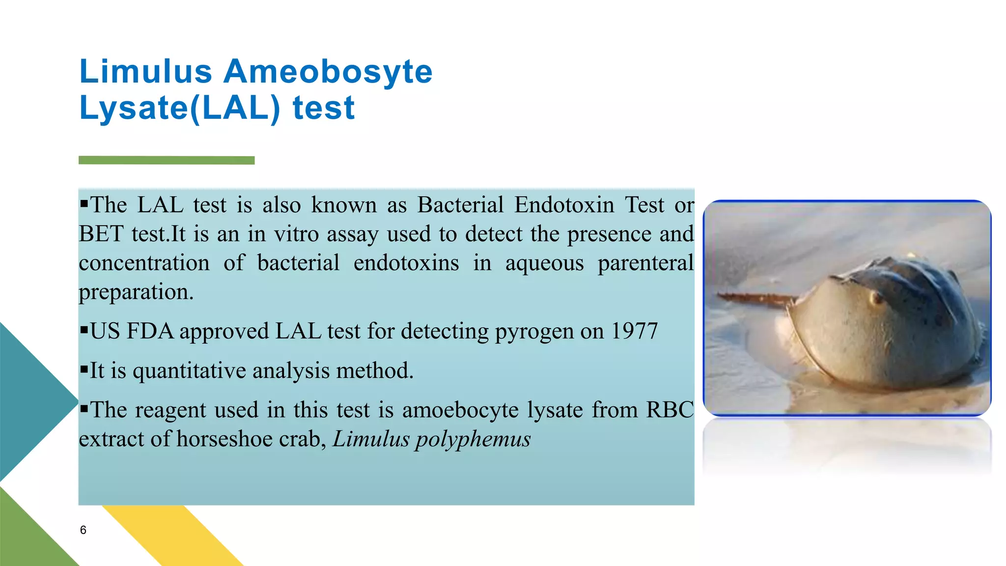 Pyrogen teat(lal test) | PPTX