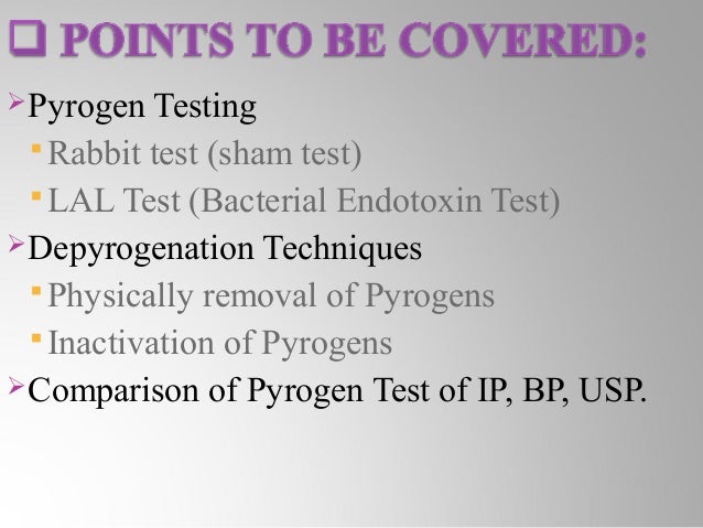 Pyrogen testing 112070804005